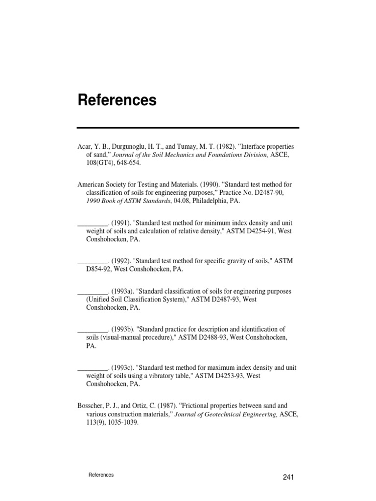References: 1990 Book of ASTM Standards, 04.08, Philadelphia, PA | PDF ...