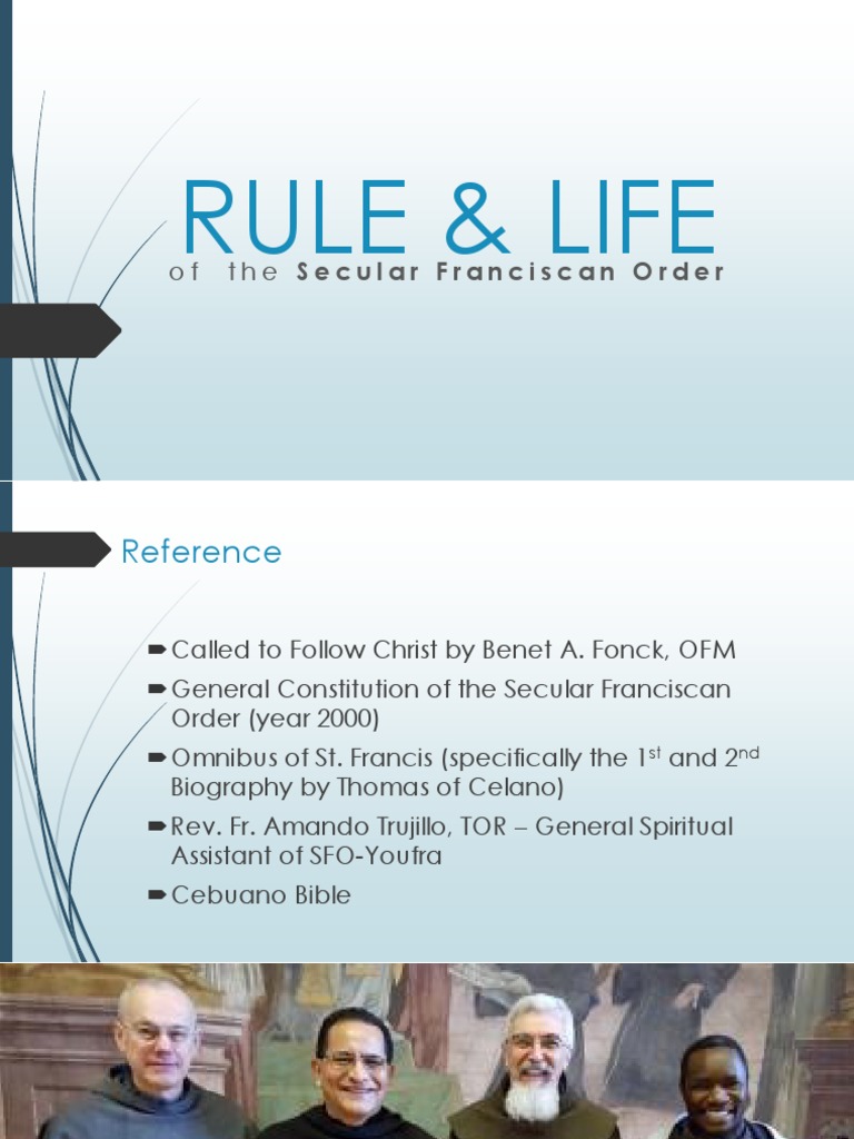 Rule & Life: of The Secular Franciscan Order | Download Free PDF ...
