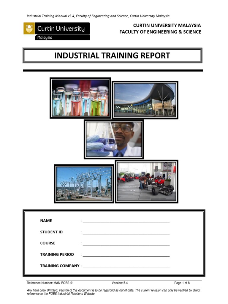 INDUSTRIAL TRAINING Report Template 5.4 | PDF | Engineering | Cognition