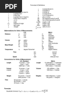 Math Converts & Abbreviations Cheat Sheet | PDF | Geometry | Space