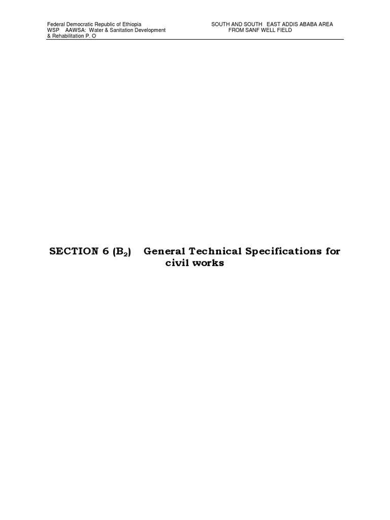General Specification For Civil Works | PDF | Specification (Technical ...