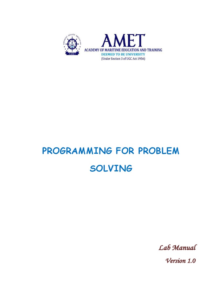 Lab Manual PSP | PDF | Subroutine | Parameter (Computer Programming)