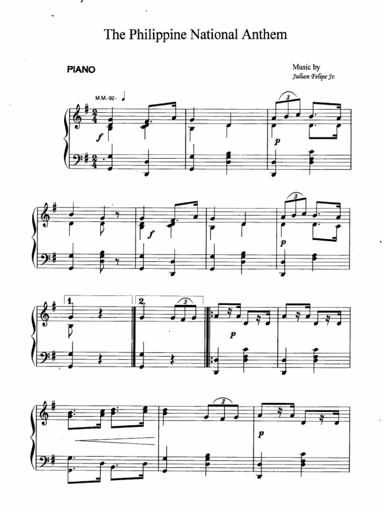 Lupang Hinirang (The Philippine National Anthem) | PDF