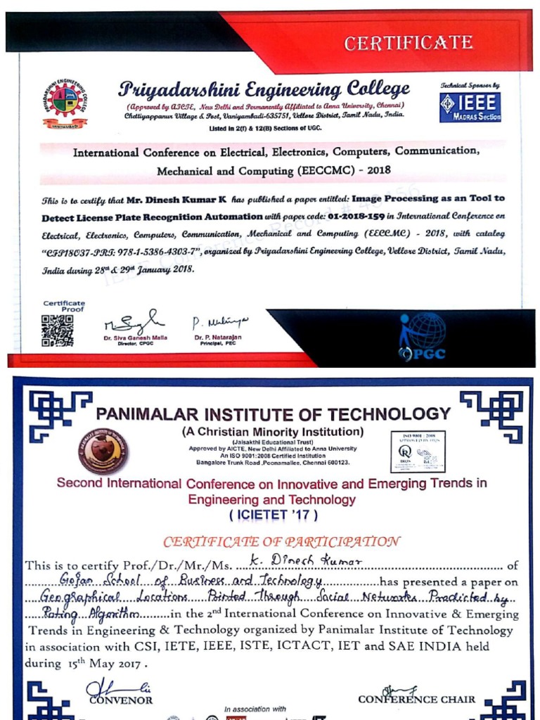Conference Certificate | PDF