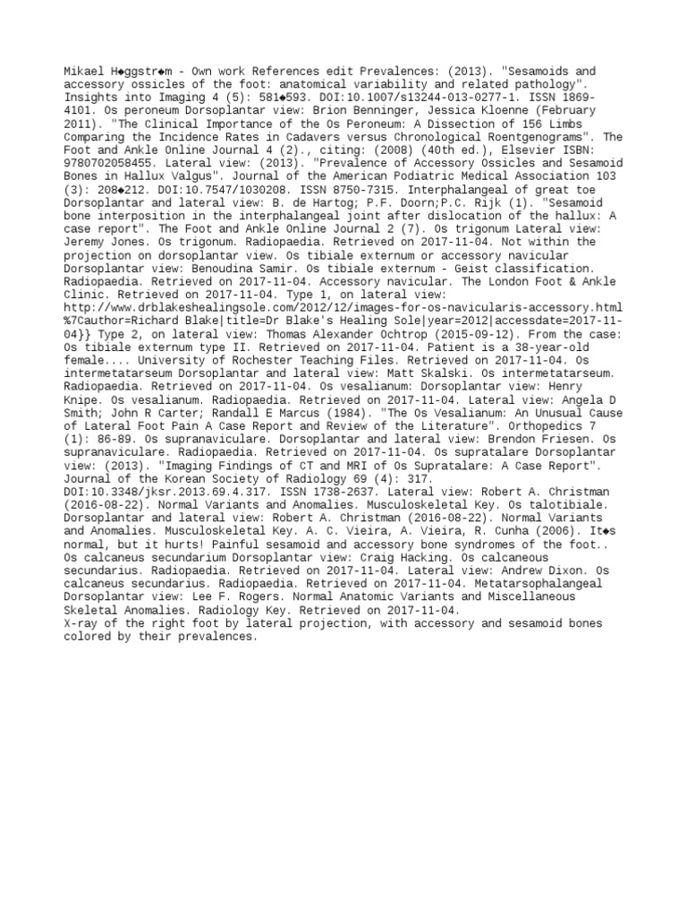 Oase Sesamoide Picior | PDF | Medical Specialties | Musculoskeletal System