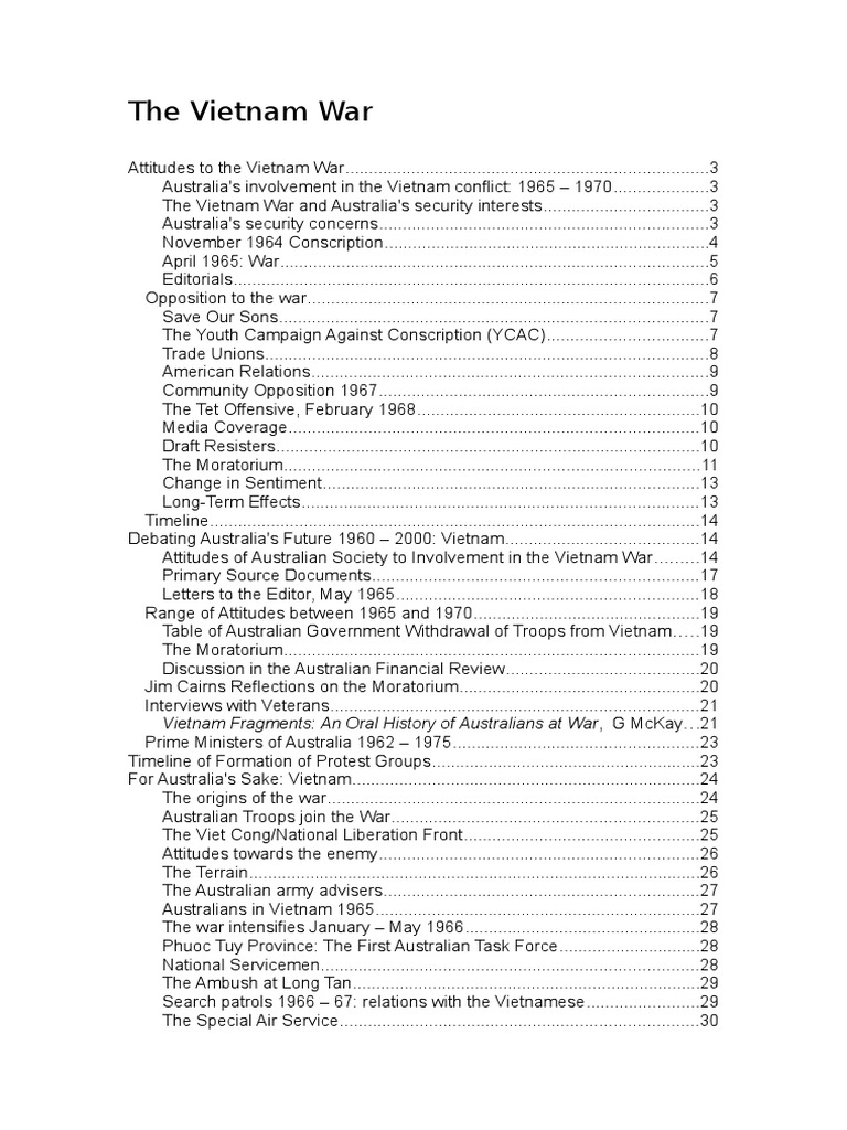 The Vietnam War Notes | PDF | Vietnam War | Military