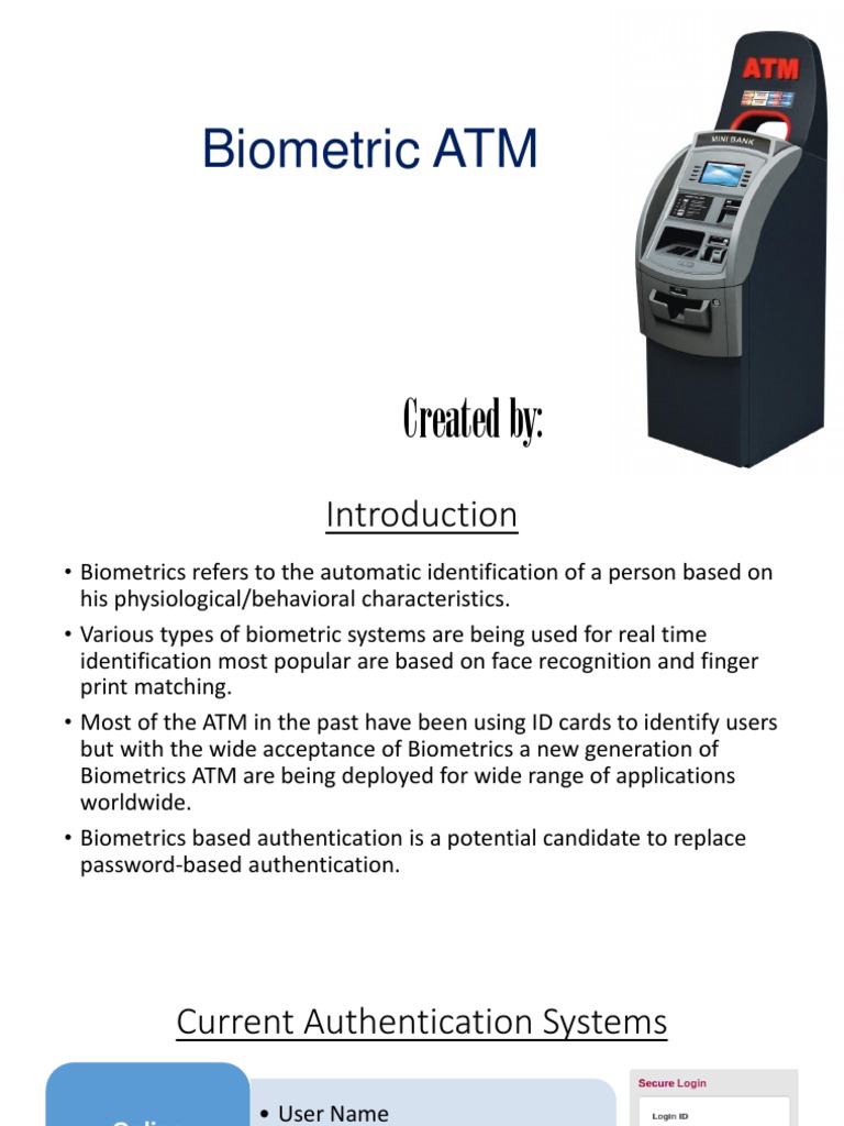 Biometric ATM | PDF | Biometrics | Automated Teller Machine