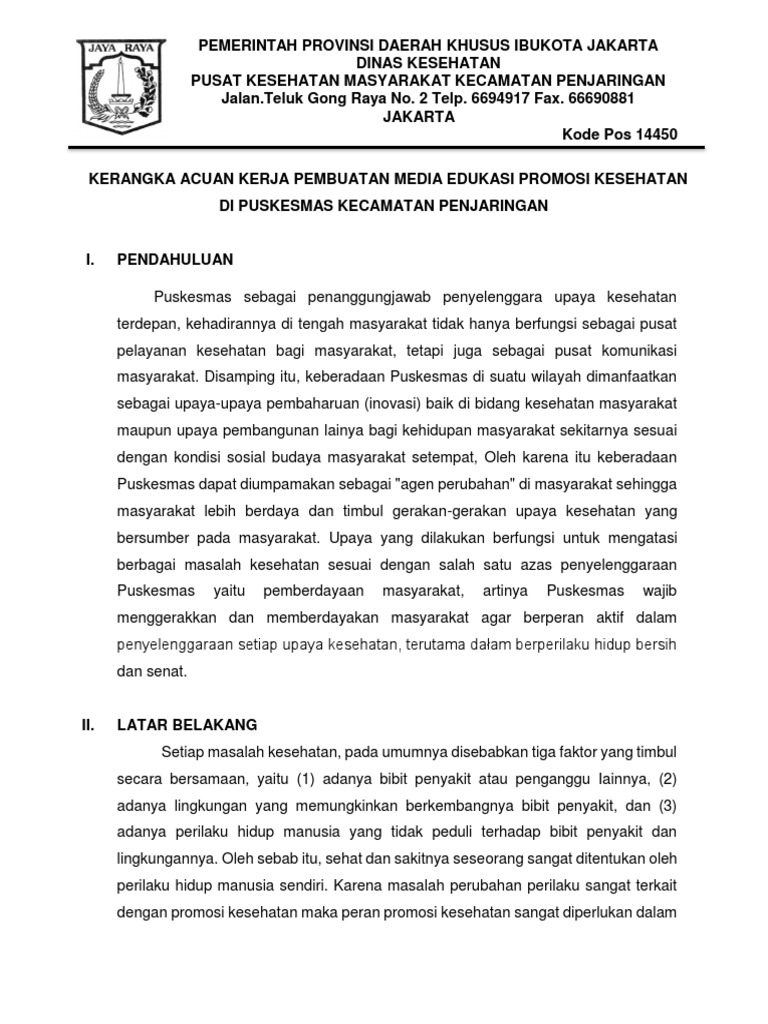 Kak Pembuatan Media Promkes 2018 | PDF