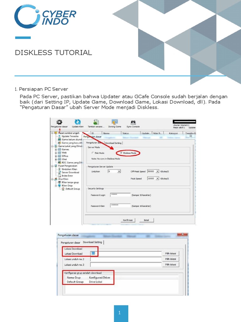 (Tutorial) Cara Instalasi CyberIndo Diskless | PDF