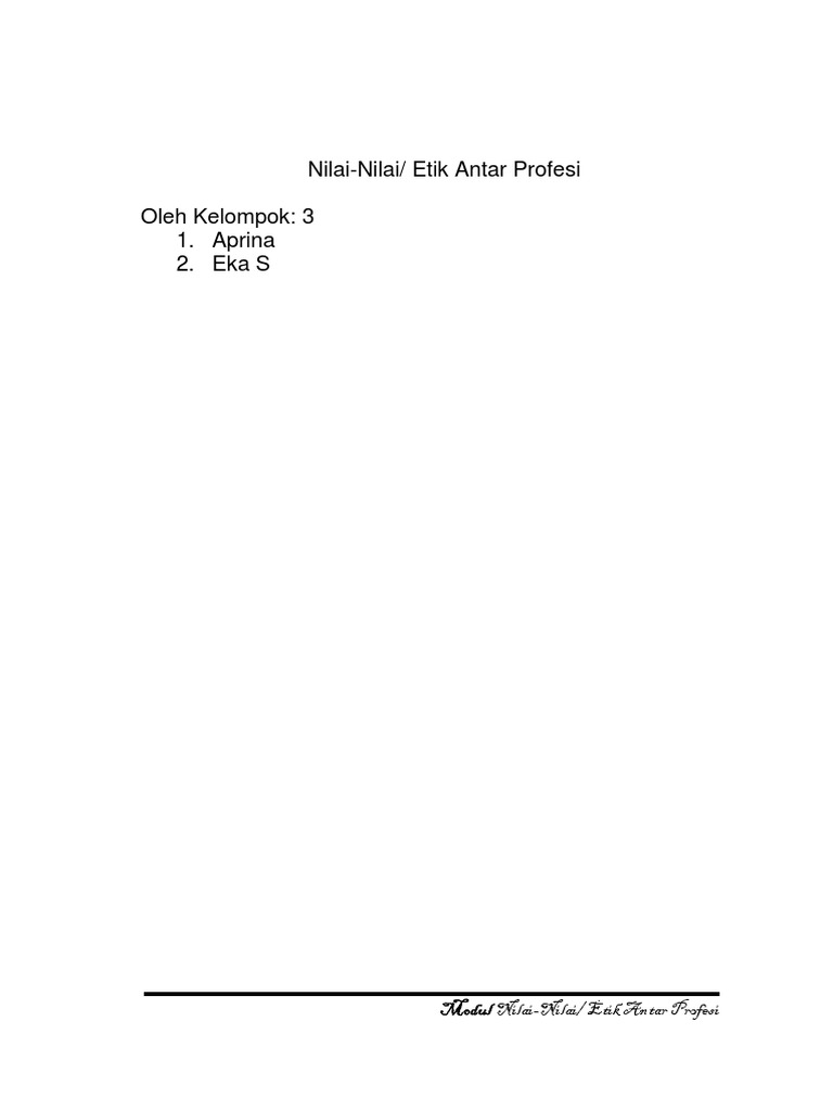 MODUL IPE APRINA Etik Baru | PDF