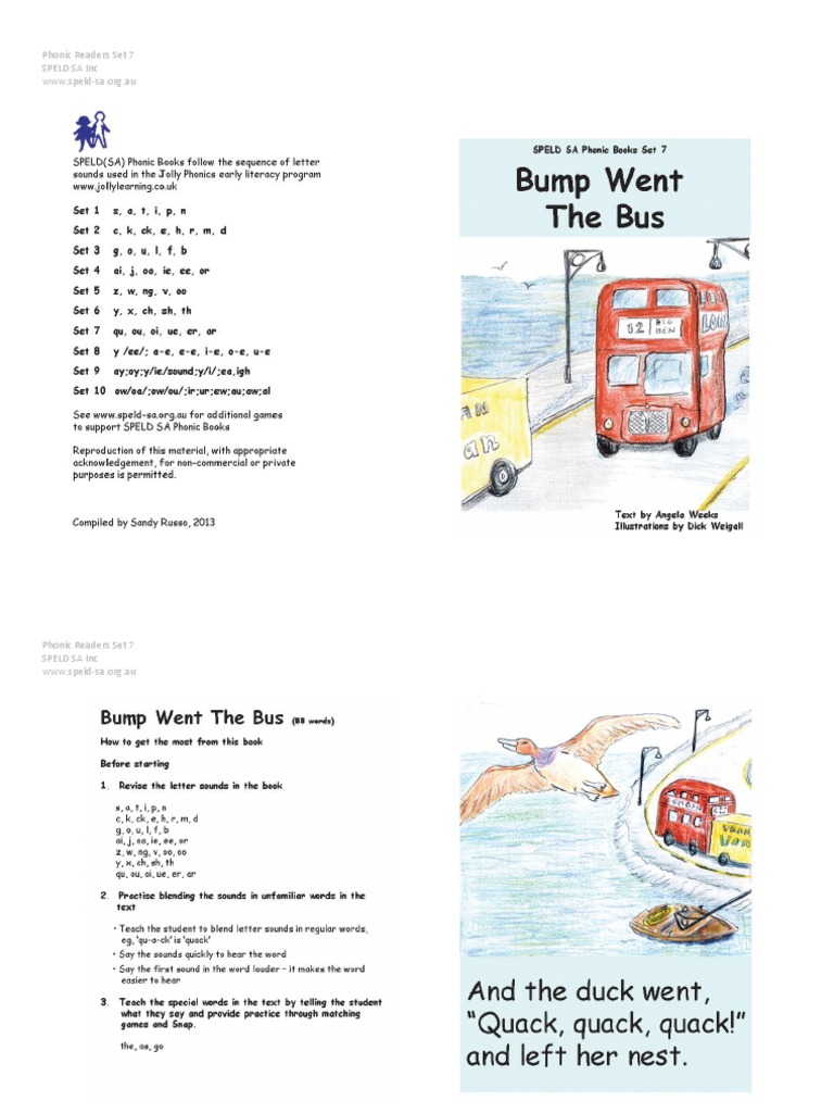 Bump Went The Bus Printable