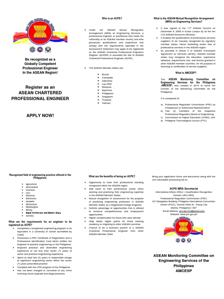 An Overview of the ASEAN Mutual Recognition Arrangement for Engineering ...