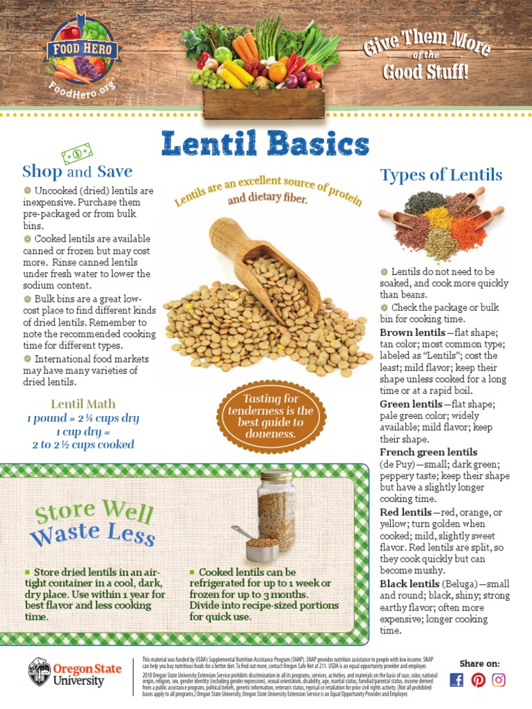 FH Lentils Jan 18 Monthly PDF | PDF | Lentil | Supplemental Nutrition ...