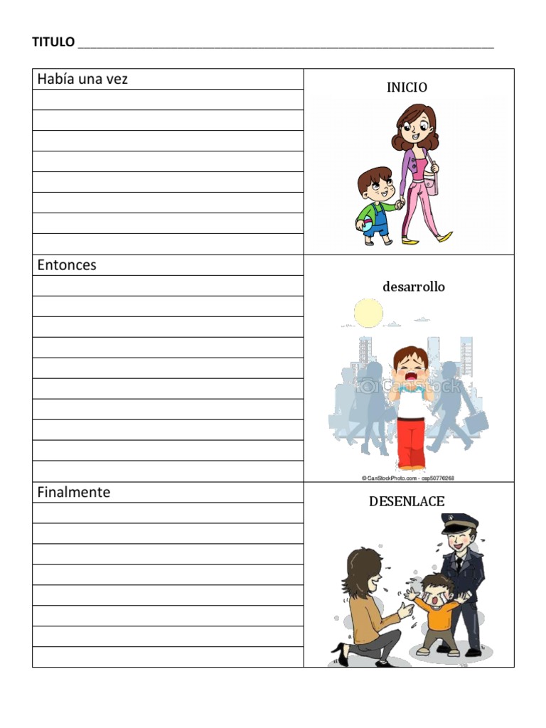 Crear Cuento Inicio Desarrollo Final