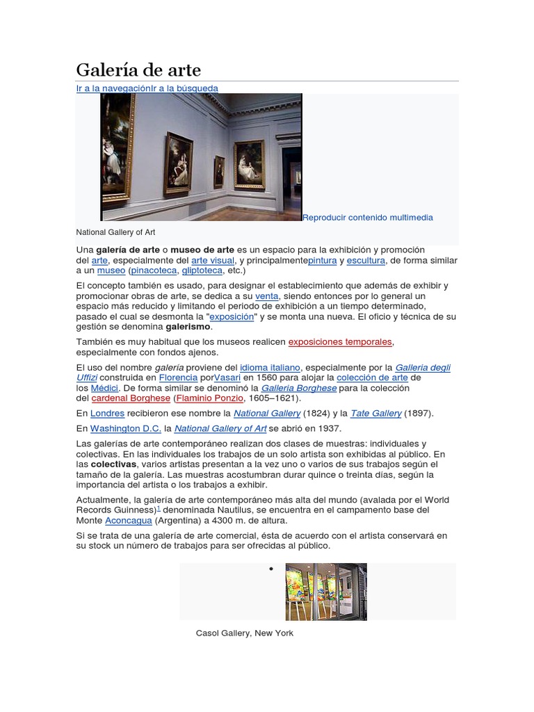 Galería de Arte | PDF | Museo | Bailes