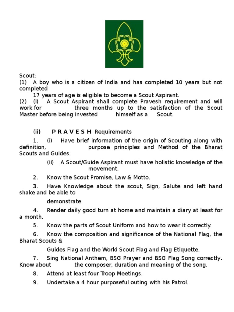 Pravesh Book | PDF | Scouting | Youth Movements