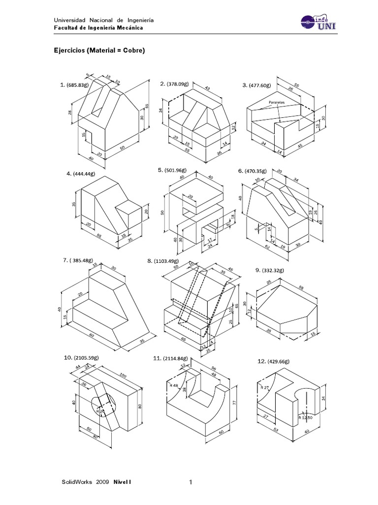EJERCICIOS SOLIDWORKS