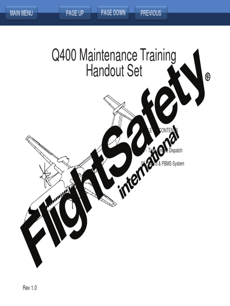 DCH8 Q400 Handout PDF | PDF | Avionics | Software Testing