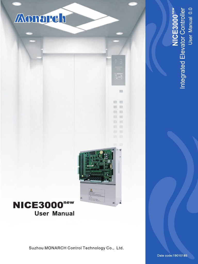 New Monarch Nice 3000 PDF | PDF | Elevator | Electrical Wiring
