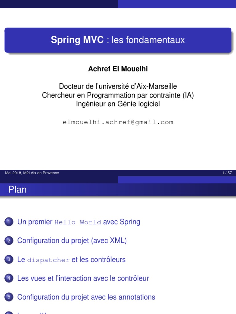 Cours Spring Fondamentaux | PDF | Plate-forme (informatique ...