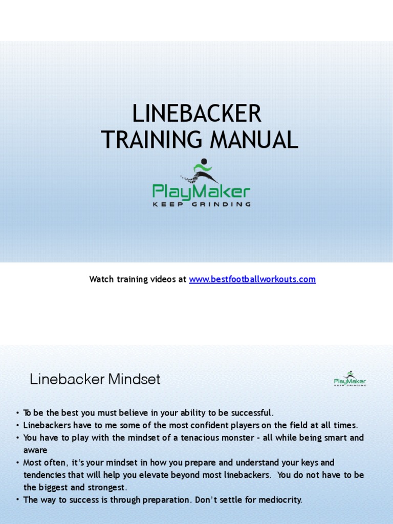 Linebacker Training Guide | PDF | Quarterback | Football Codes