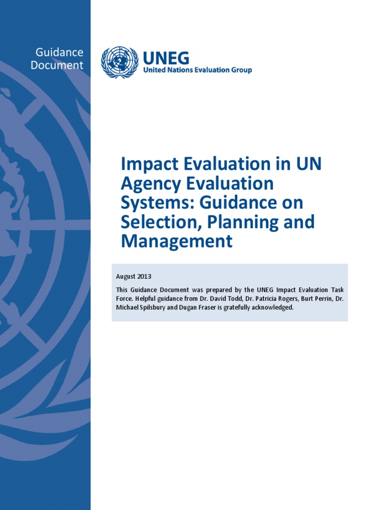 Impact Evaluations in UN Agency Evaluation Systems - Guidance On ...