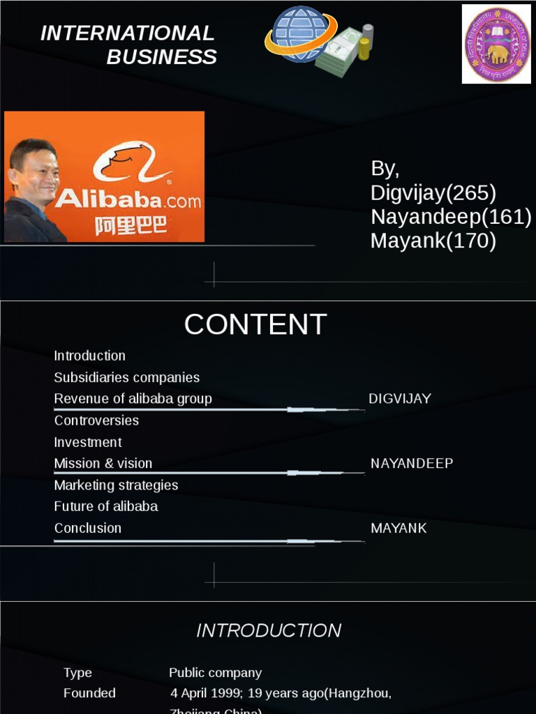 ALIBABA PPT - Odp | PDF | Alibaba Group | E Commerce