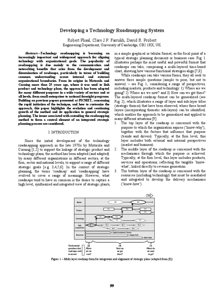 Technology Roadmap Pdf Web Search Engine Innovation