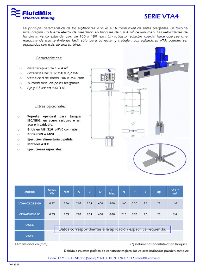 Agitadores VTA4: Mezcla Eficiente | PDF | Vehículos | Science