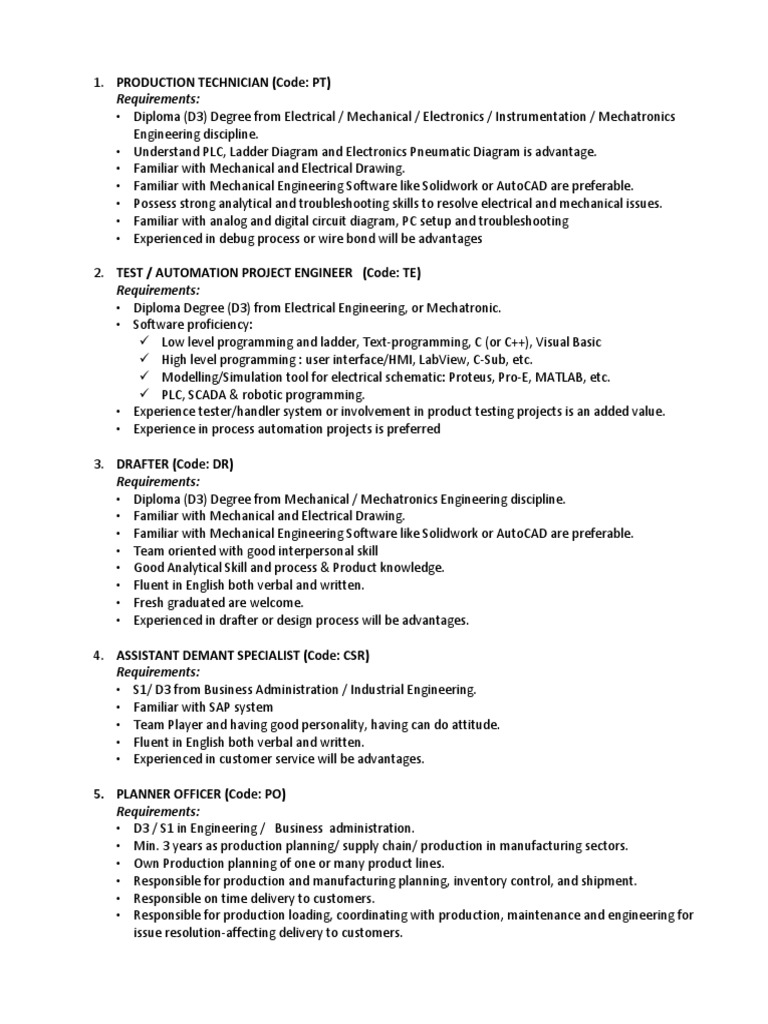 Excelitas Technologies Job Openings | PDF | Mechanical Engineering ...