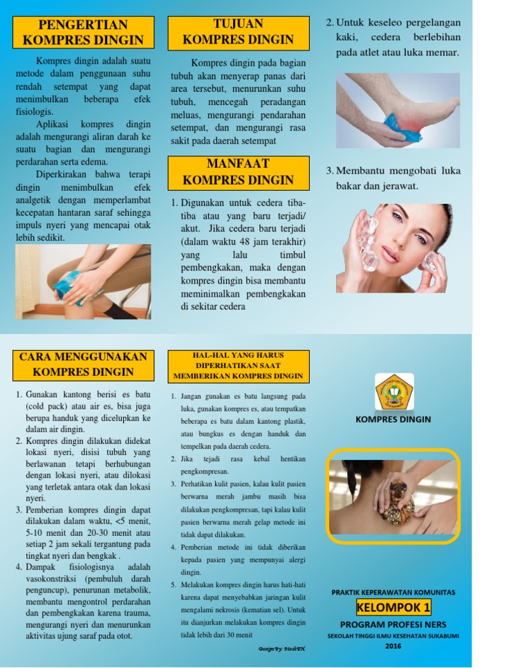 Leaflet Kompres Dingin (Manajemen Keluarga) | PDF