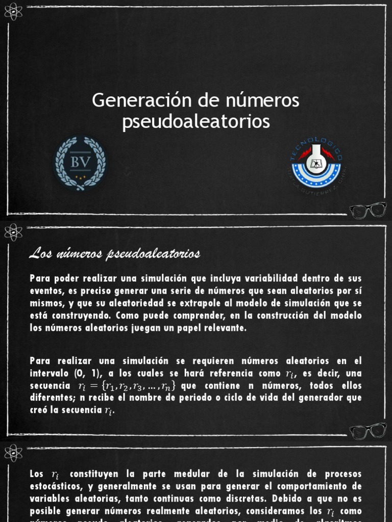 Generación de Números Pseudoaleatorios | PDF | Aleatoriedad | Simulación