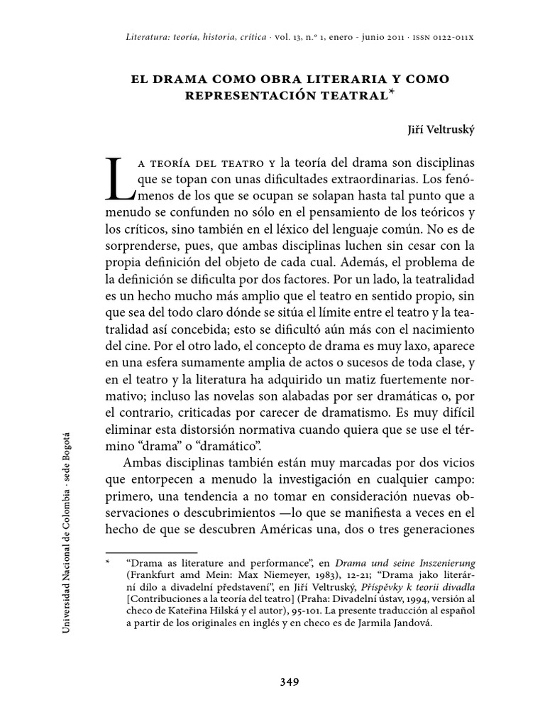 El drama: literatura y representación | PDF | Teatro | Poesía