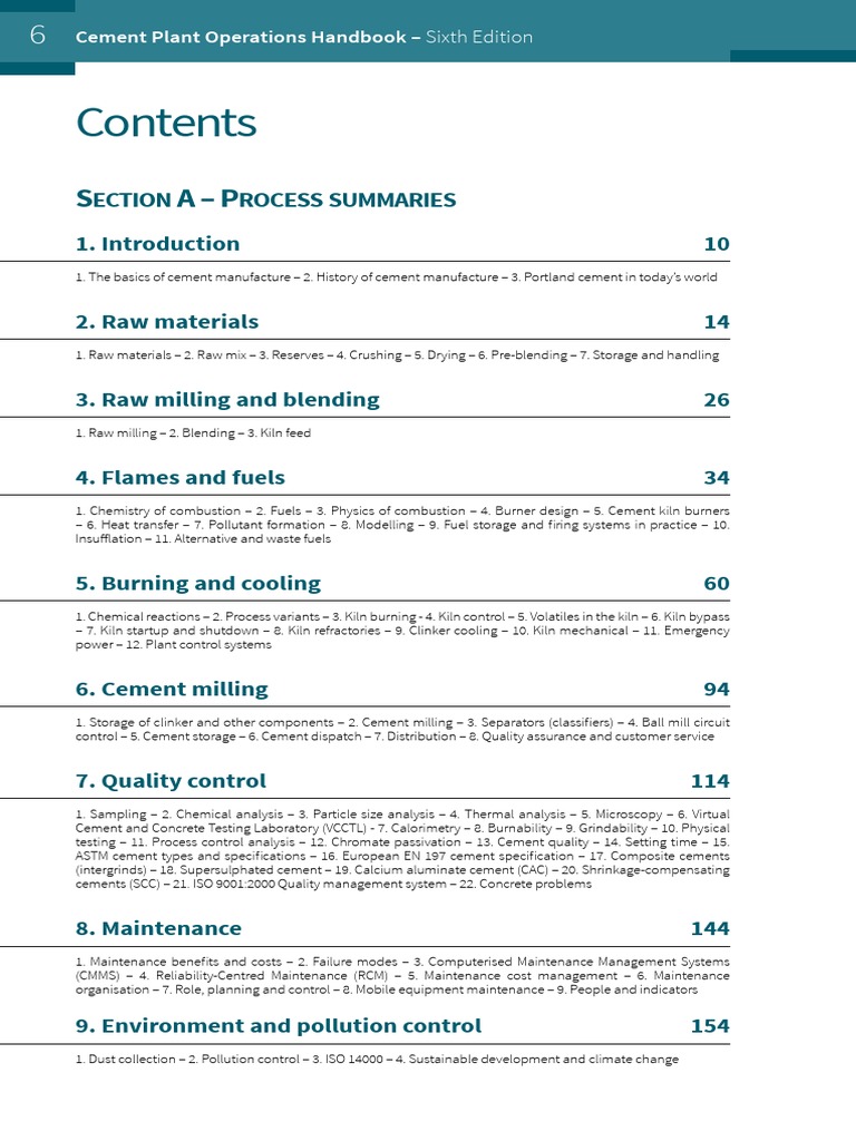 Cement Plant Operations Topics PDF | PDF | Cement | Solubility