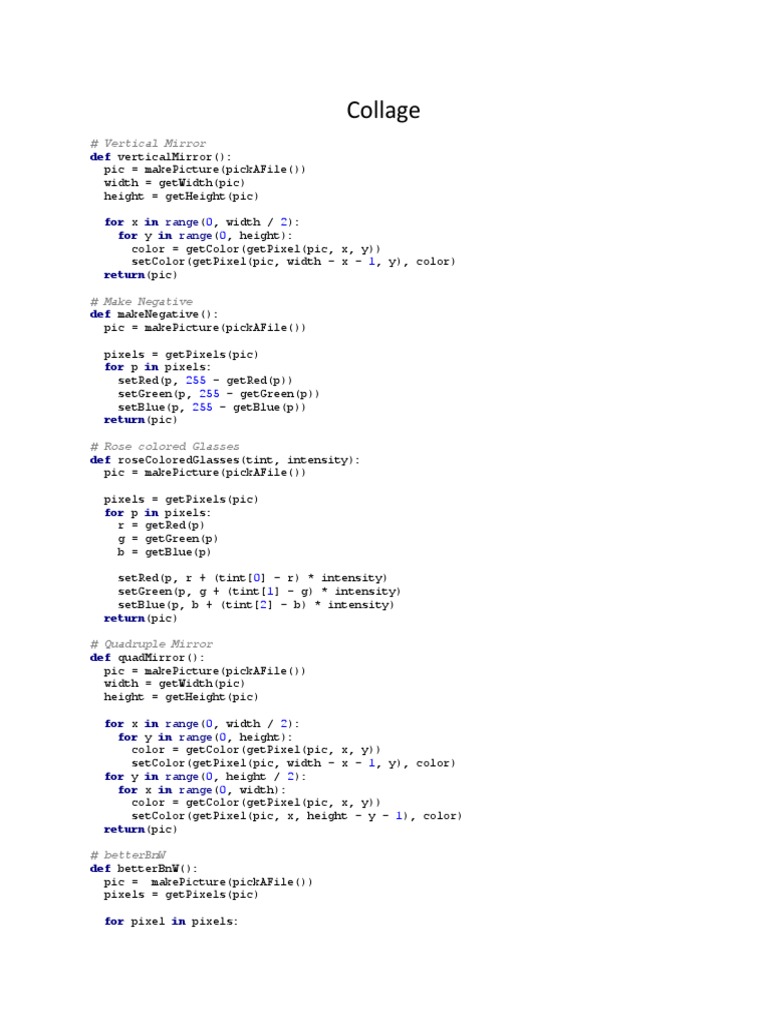 Collage Code | Download Free PDF | Electronic Engineering | Imaging