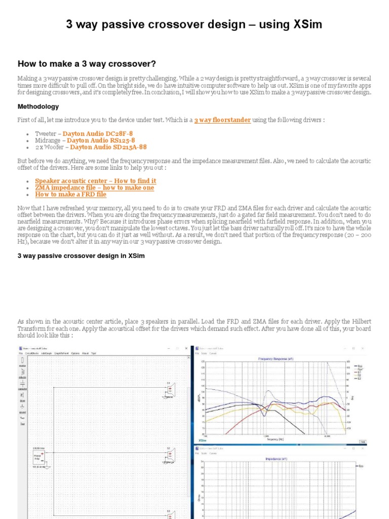 X Sim - 3 Way Passive Crossover Design | PDF | Loudspeaker | Electronic ...