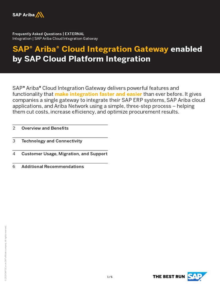 SAP Ariba CIG For Buyers FAQ PDF | PDF | Cloud Computing | Sap Se
