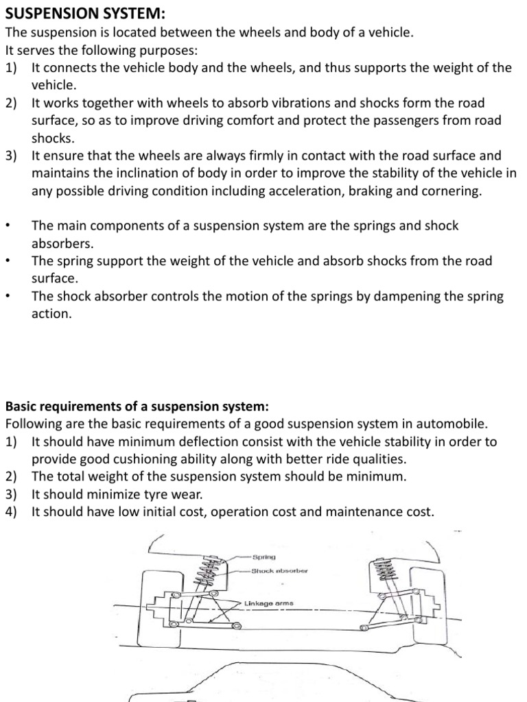 Suspention System | PDF | Suspension (Vehicle) | Axle
