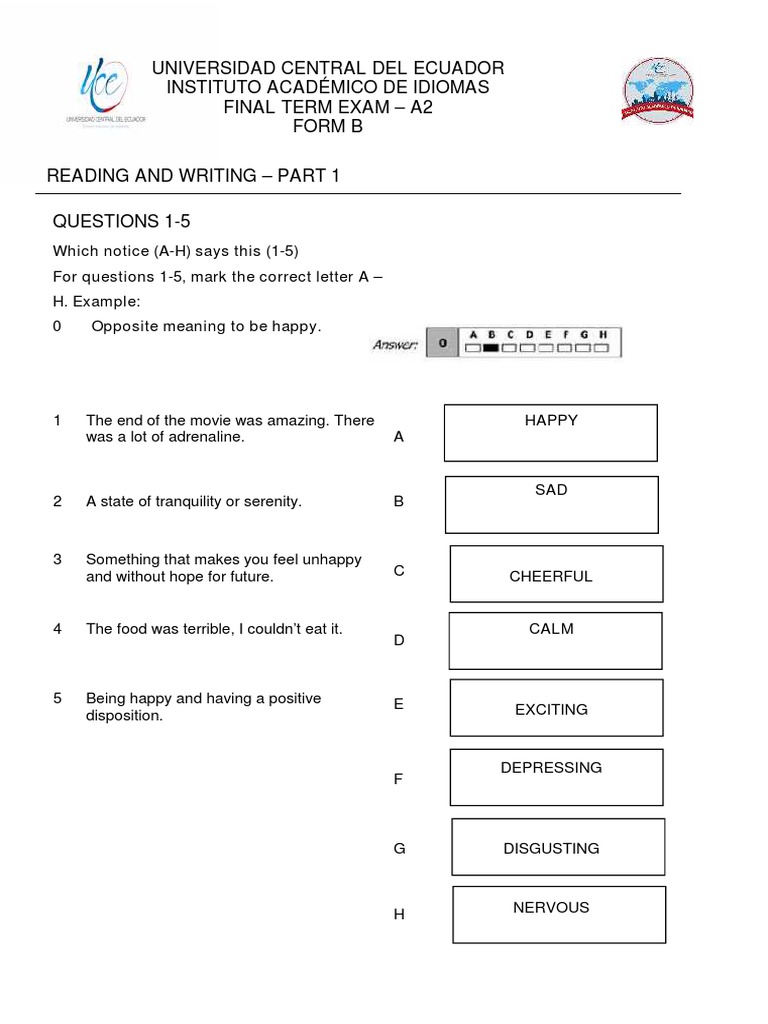 Test de Ingles | PDF