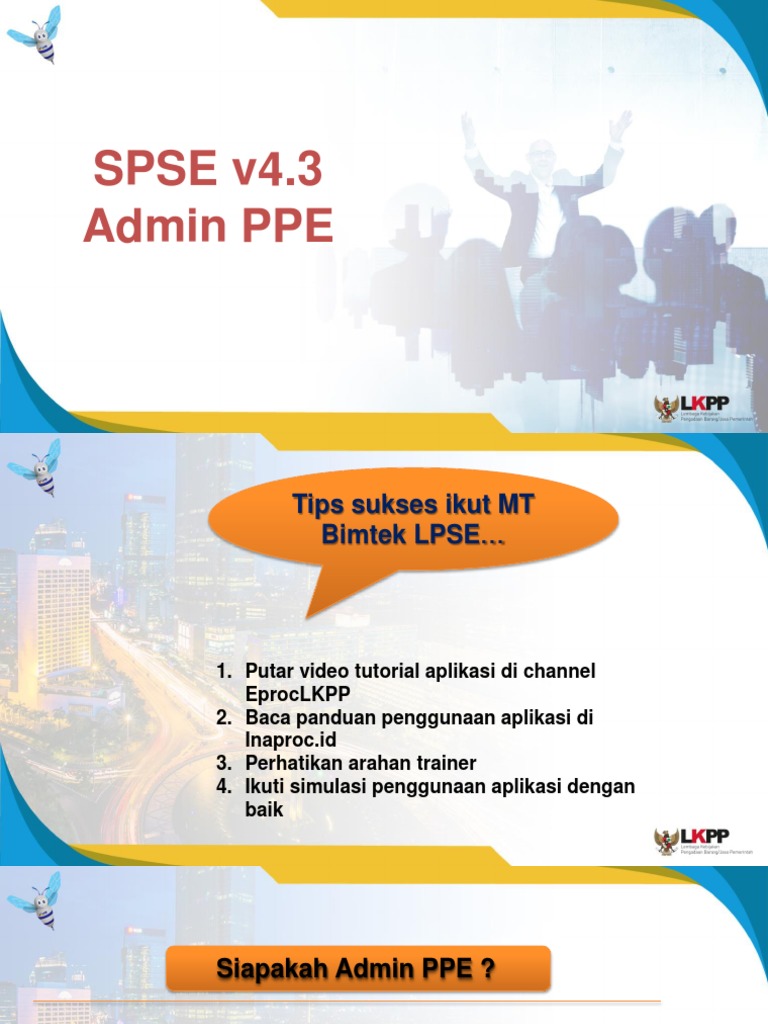 Panduan Admin PPE SPSE v4.3 | PDF | Bisnis