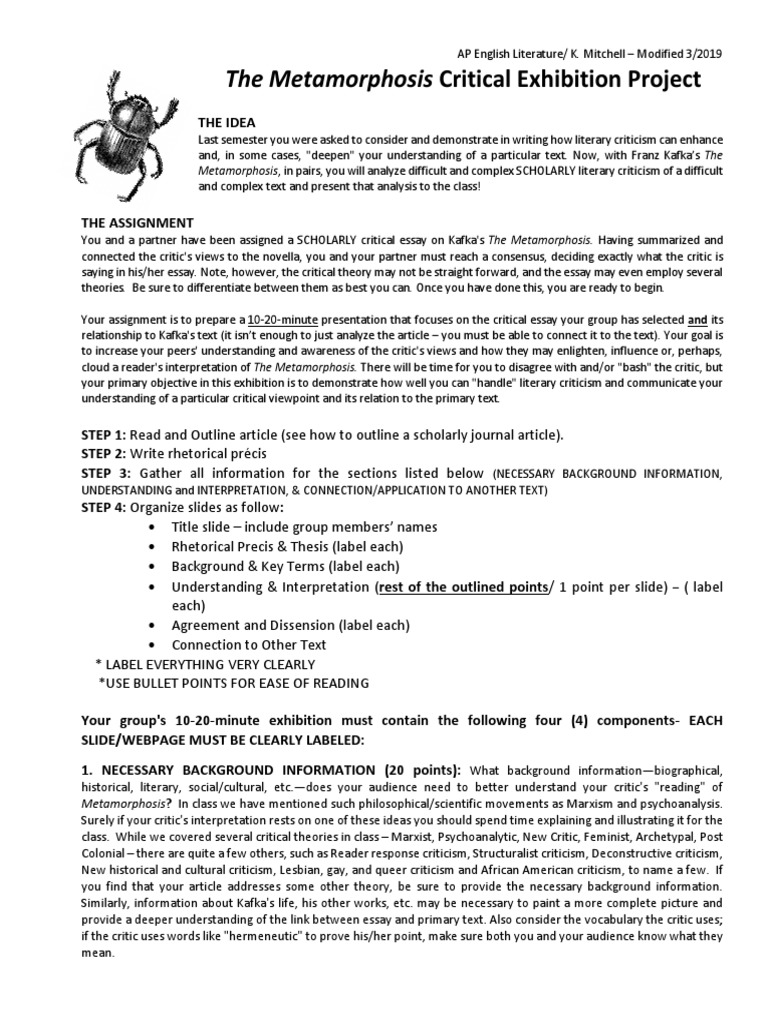 2019 Critical Exhibition Project 2019 For Metamorphosis | PDF ...