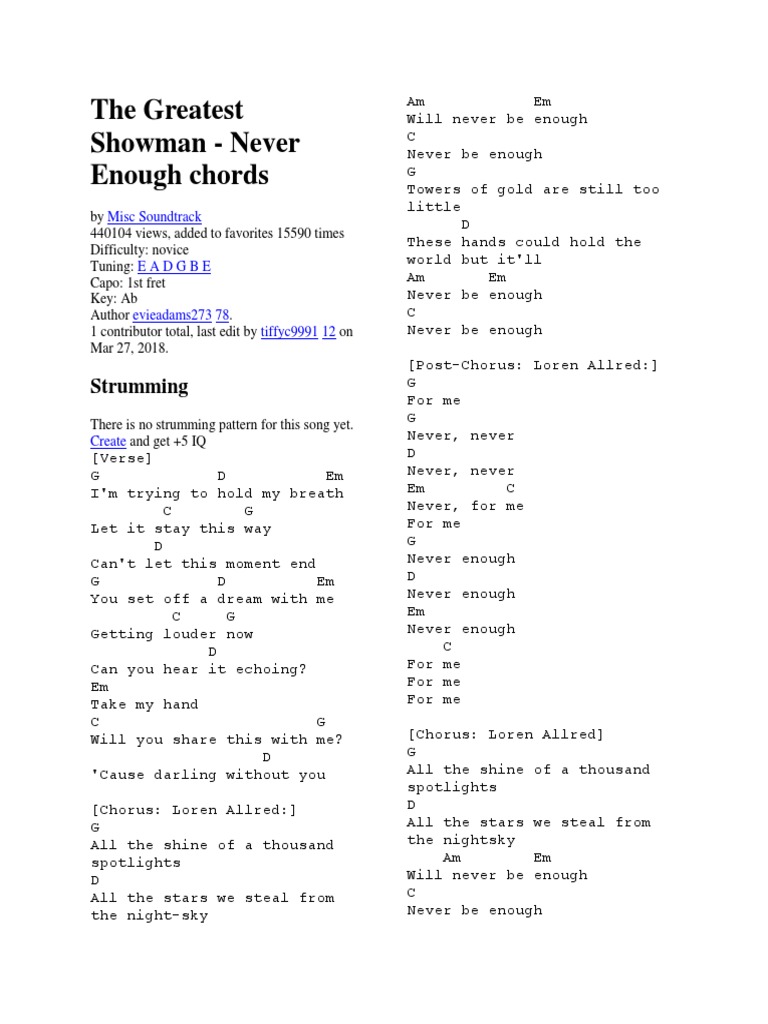 The Greatest Showman | PDF | Songs | Musical Compositions