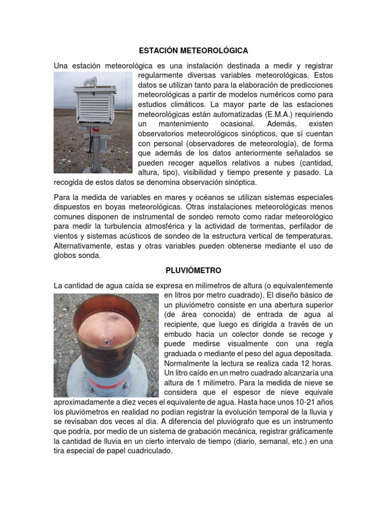 Estaciones Meteorológicas y Equipos | PDF | Evaporación | Líquidos