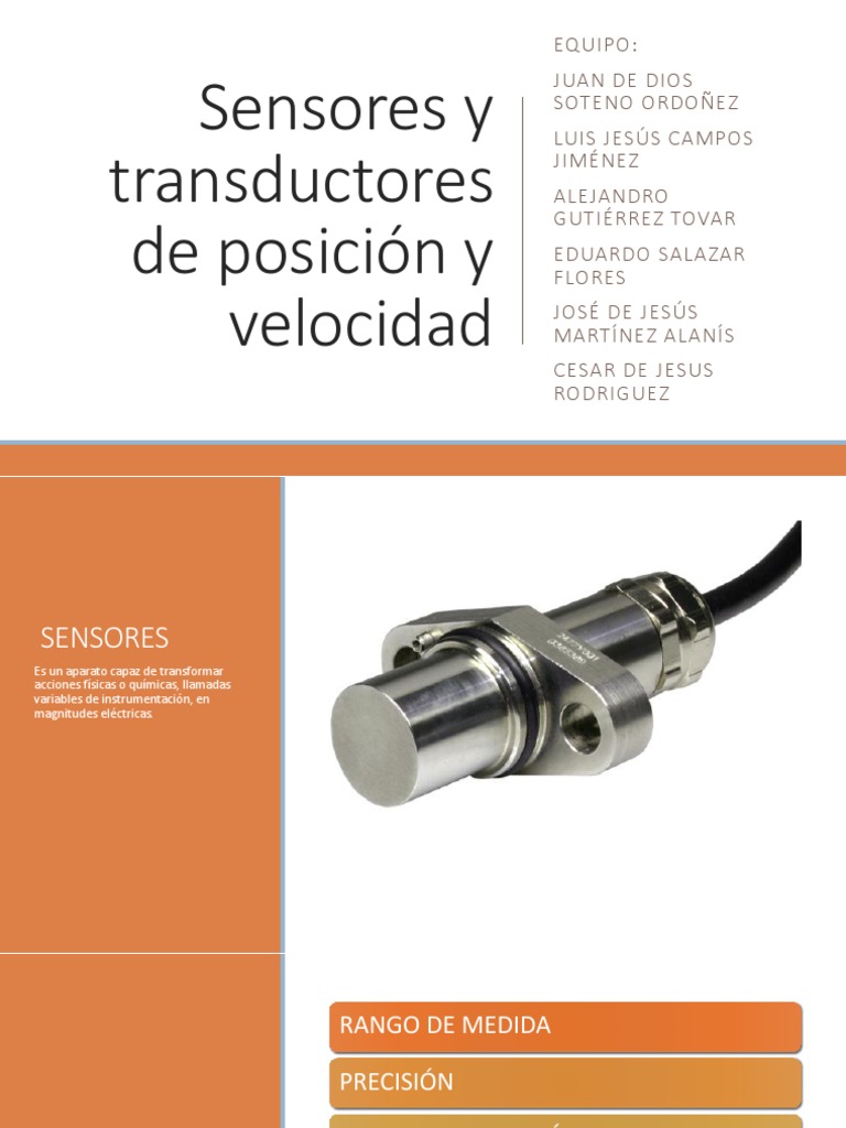 Caracterización y selección de sensores para la medición de variables ...