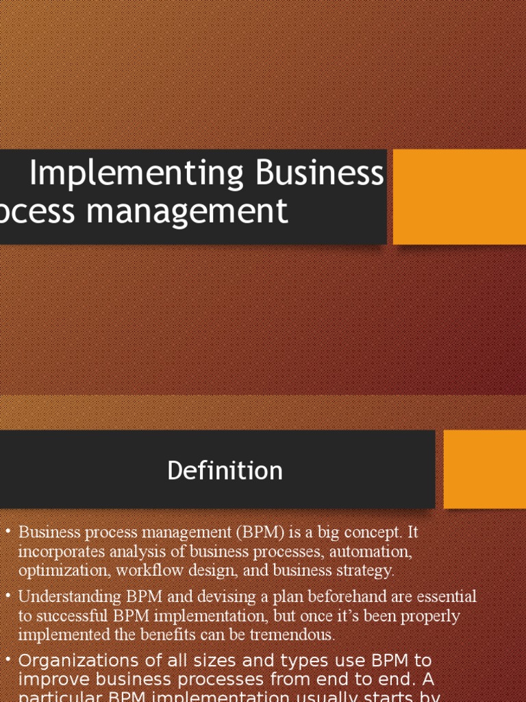 Implementing Business Process | PDF | Business Process | Business Process Management