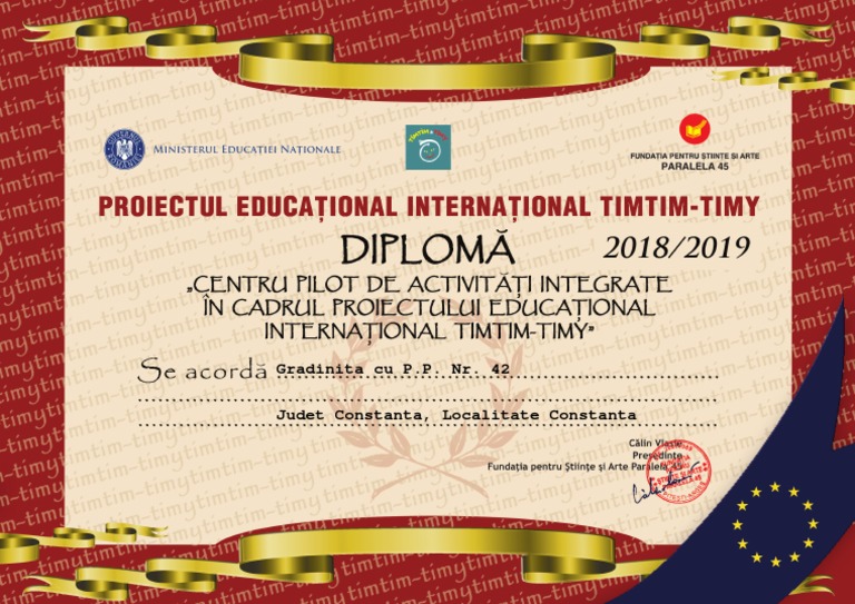 Diploma Scoala 2018 2019 36722 PDF | PDF