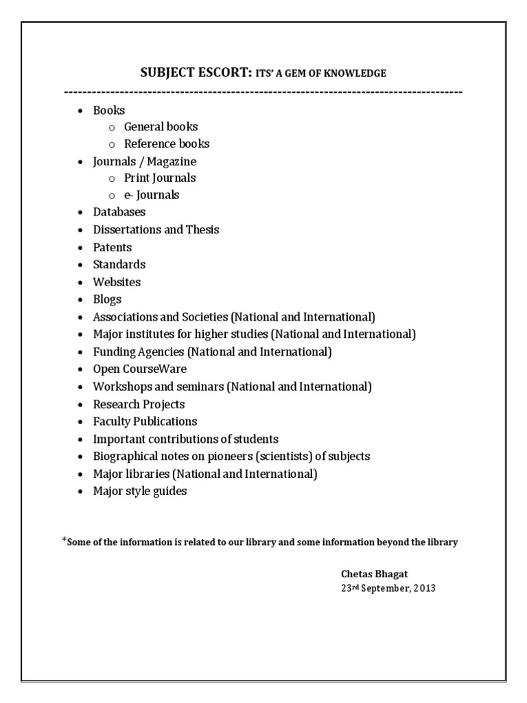 Subject Escort | PDF