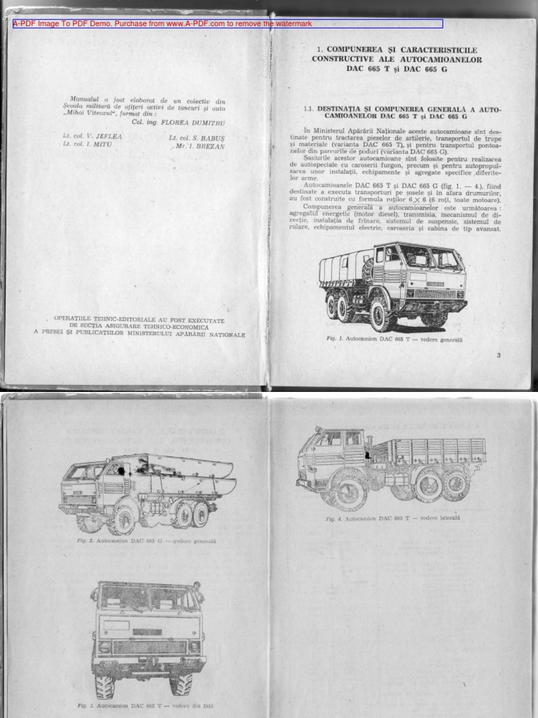 Manualul Autocamioanelor DAC 665TG Cunoastere Si Exploatare PDF | PDF