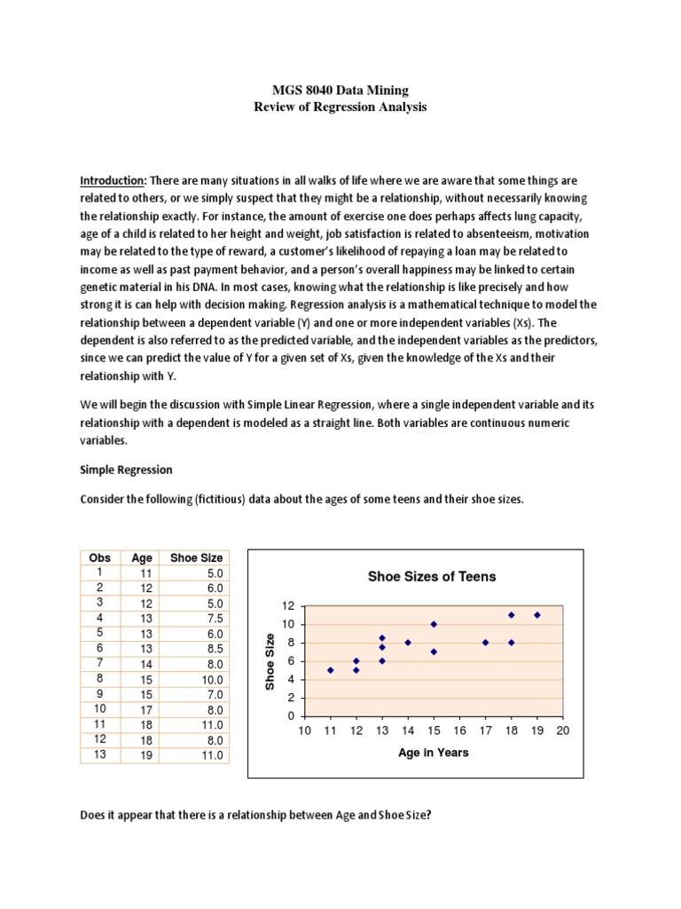 Notes 2 Regression Review Pdf Errors And Residuals Coefficient Of Determination