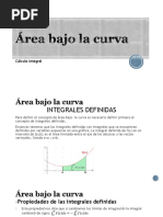 Área bajo la curva: Ejercicios resueltos | PDF | Integral | Álgebra